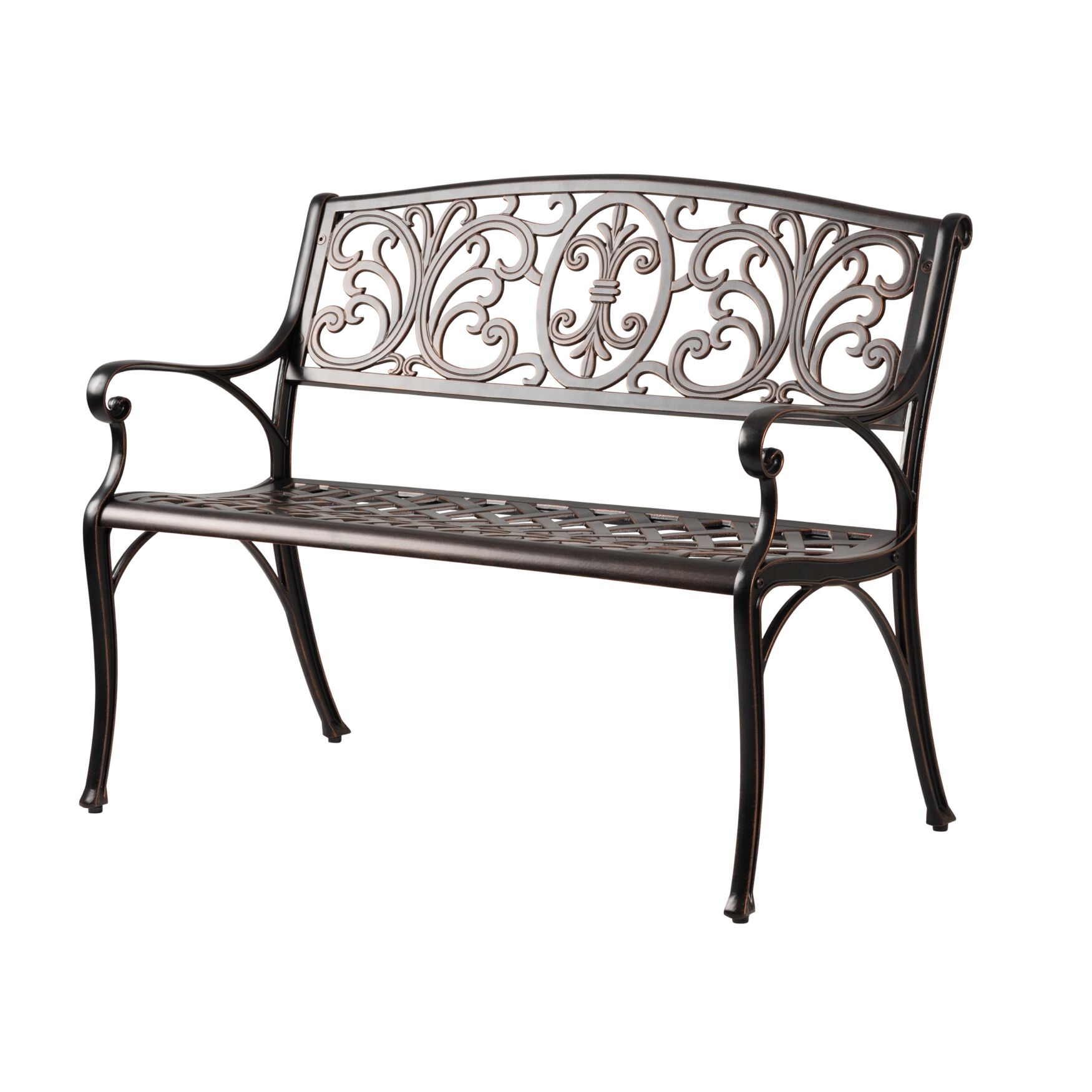 Decatur Cast-Aluminum Patio Bench | Intimates For All
