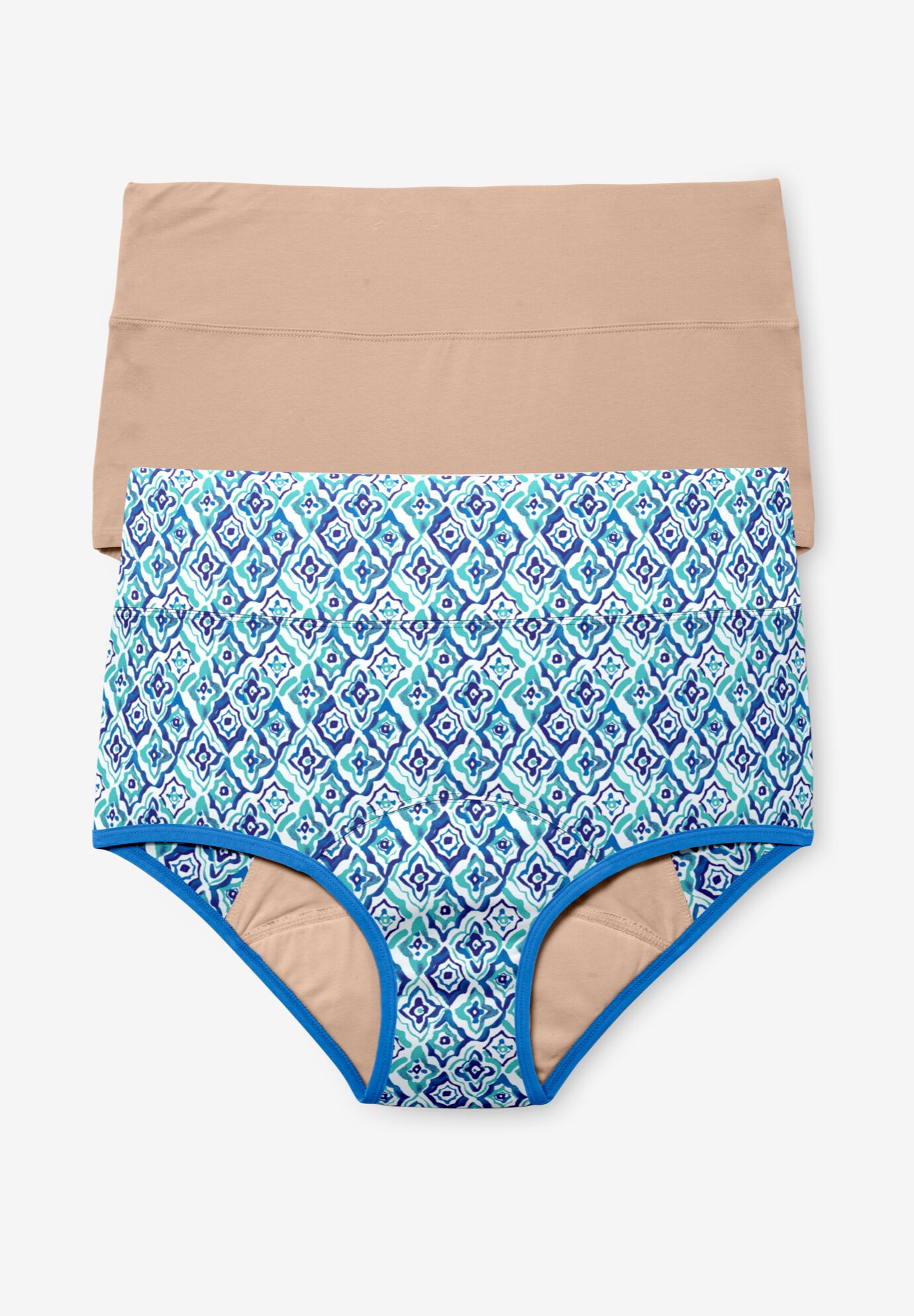 Cotton Spandex Incontinence Brief 2-Pack | Intimates For All