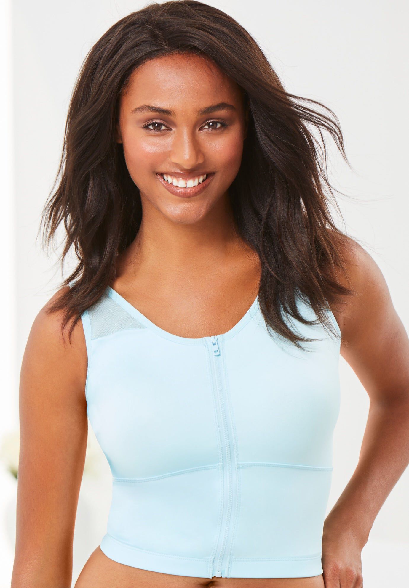 Comfort Choice® Longline Zip-Front Posture Bra | Intimates For All