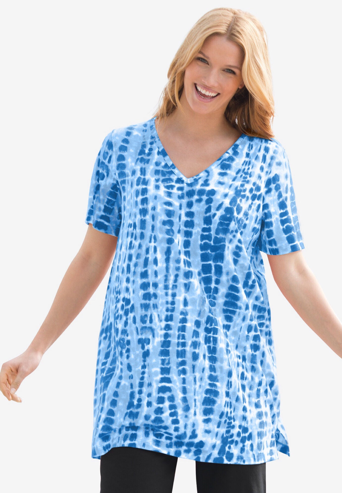 V-Neck Tie-Dye Tunic | Intimates For All