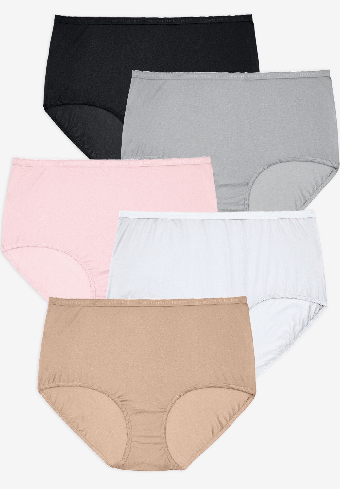 Full Coverage Nylon Brief 5-Pack | Intimates For All
